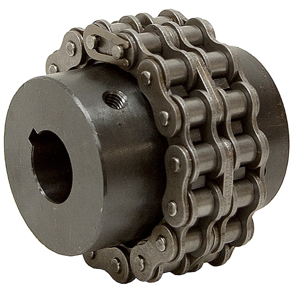 73 HP Double Roller Chain Coupler 40P 16T Chain Couplers Shaft 73-hp-double-roller-chain-coupler-40p-16t-chain-couplers-shaft