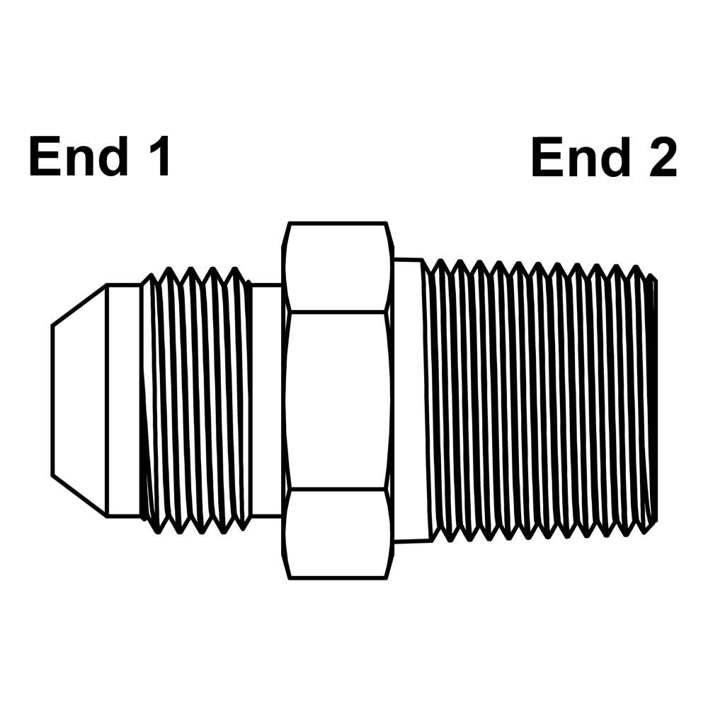 Fittings Adapter 2404 06 06 Hydraulic Adapter Fitting 3 8 MALE JIC X